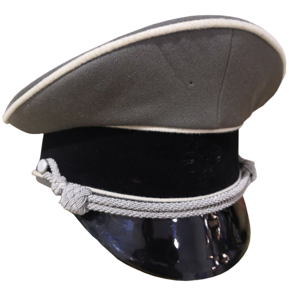 Goodhand Embroidery, WW2 German Gray Gabardine SS Hat, WW2 German Gray ...