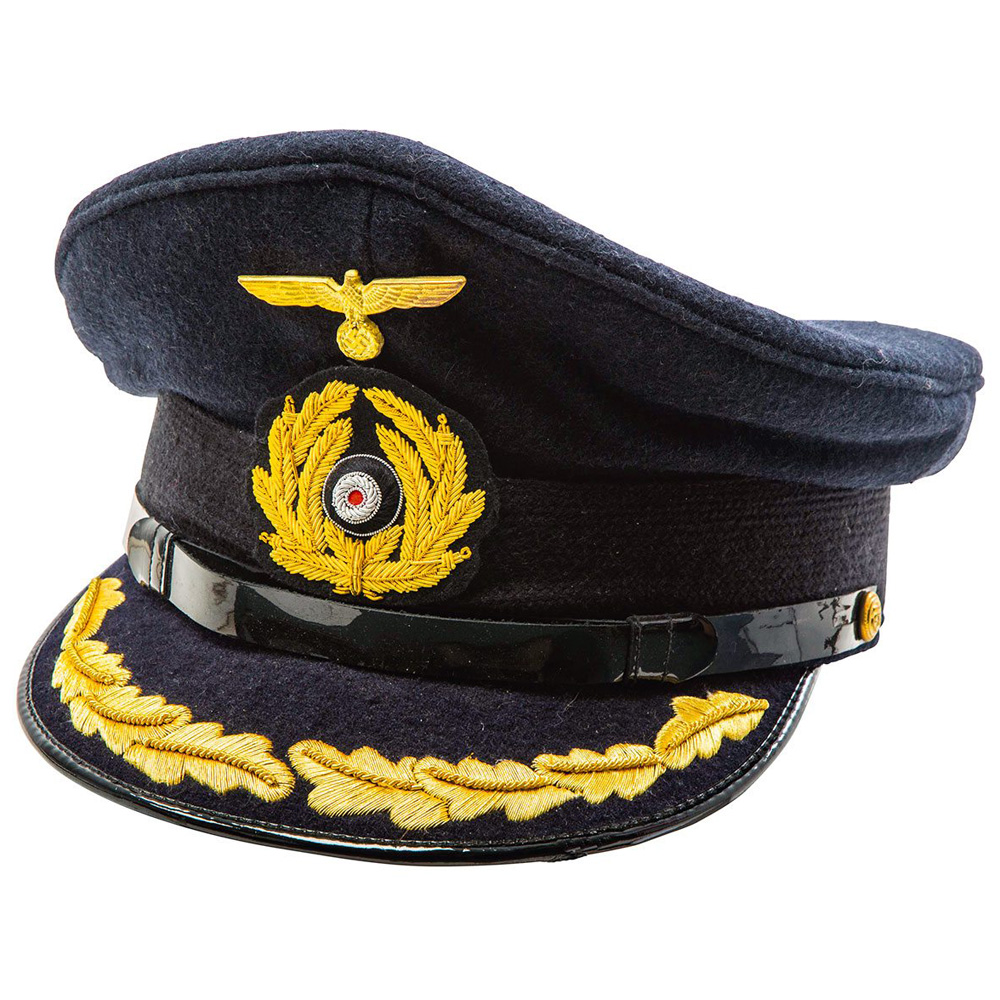Goodhand Embroidery, WW2 German Kriegsmarine Captains Cap Black, WW2 ...